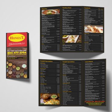 Take Out Menu Printing Services - Custom Restaurant Menus